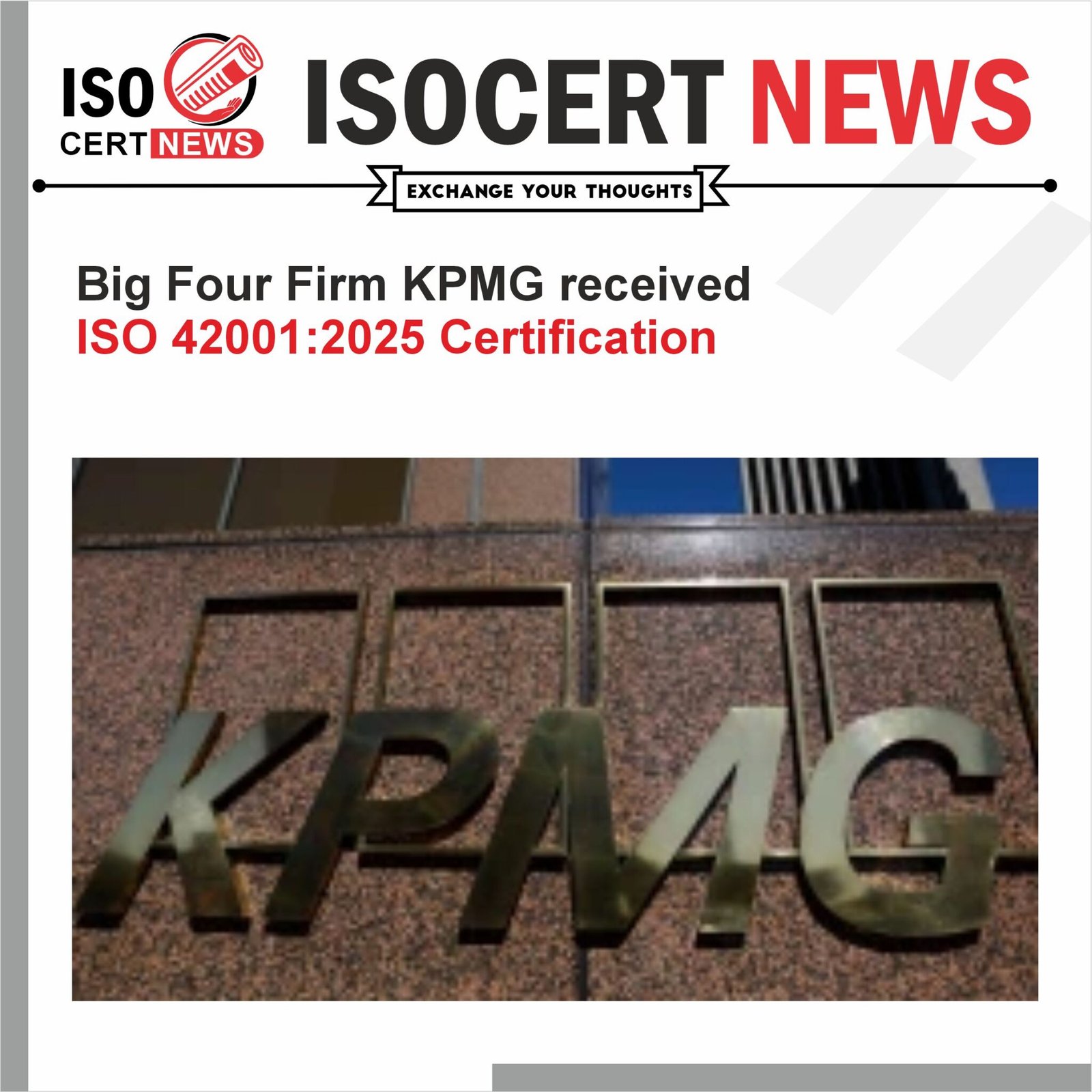 KPMG received ISO 42001 Certification